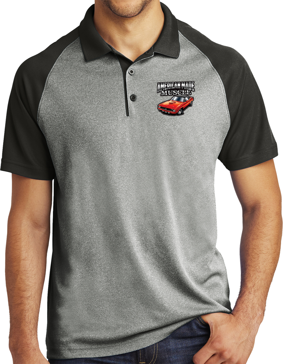 Dodge Raglan Polo American Made Muscle Pocket Print | eBay