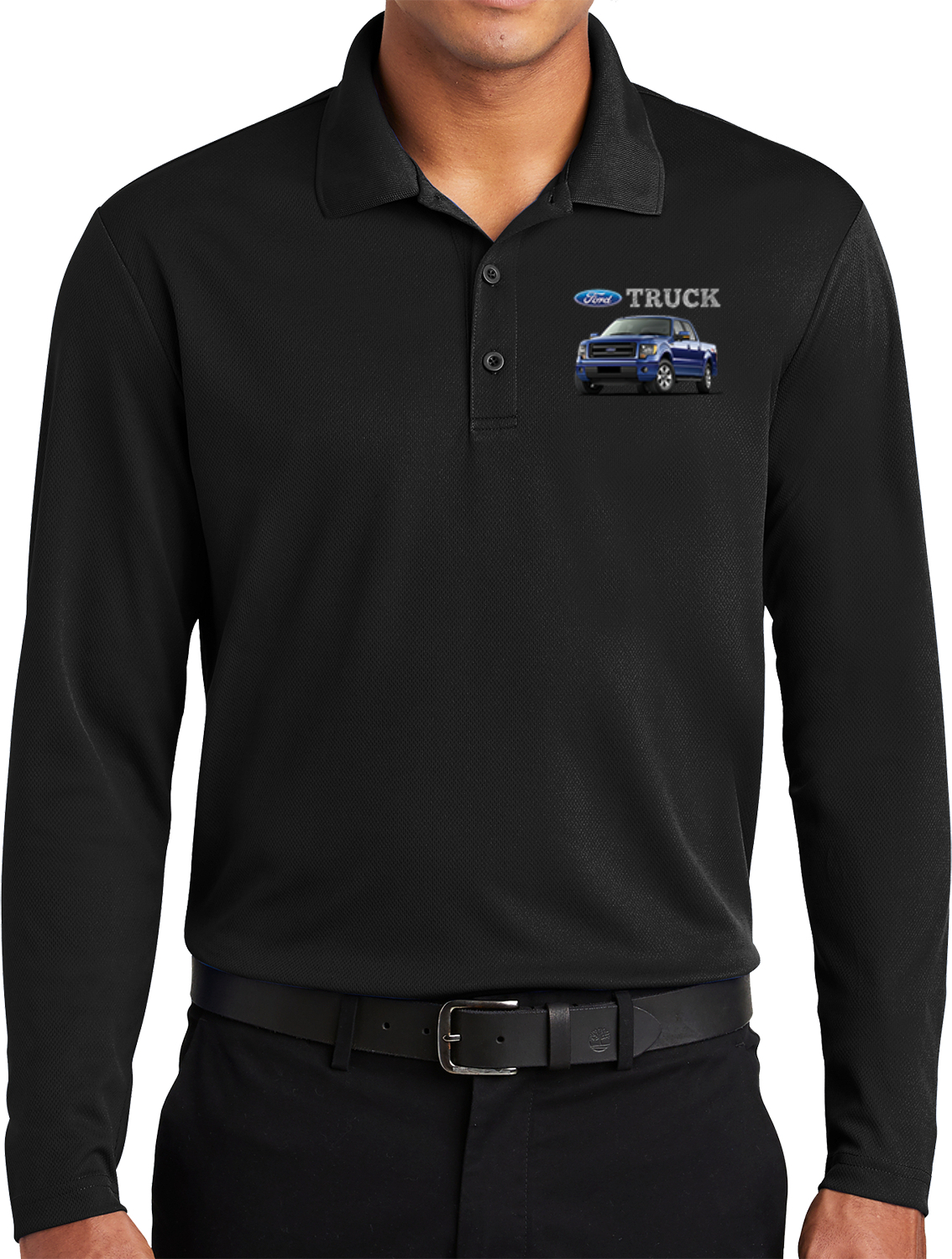 Ford F-150 Truck Long Sleeve Polo Pocket Print | eBay